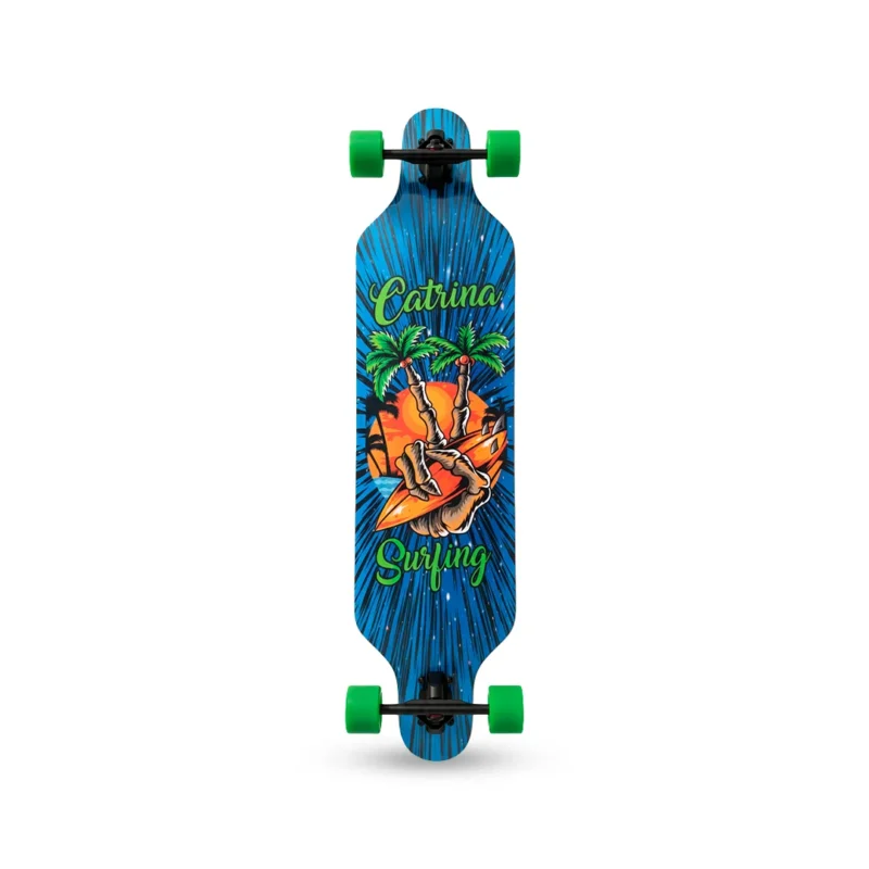 Longboard Catrina Dropthrough Surfing 40″ x 9″ – Suburbios Skate